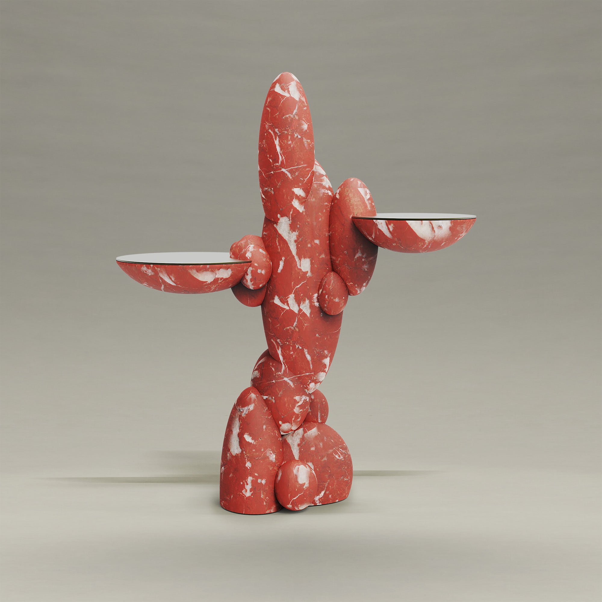 UTOPIA SCULPTURE SHELF RED MARBLE – Bohinc Studio