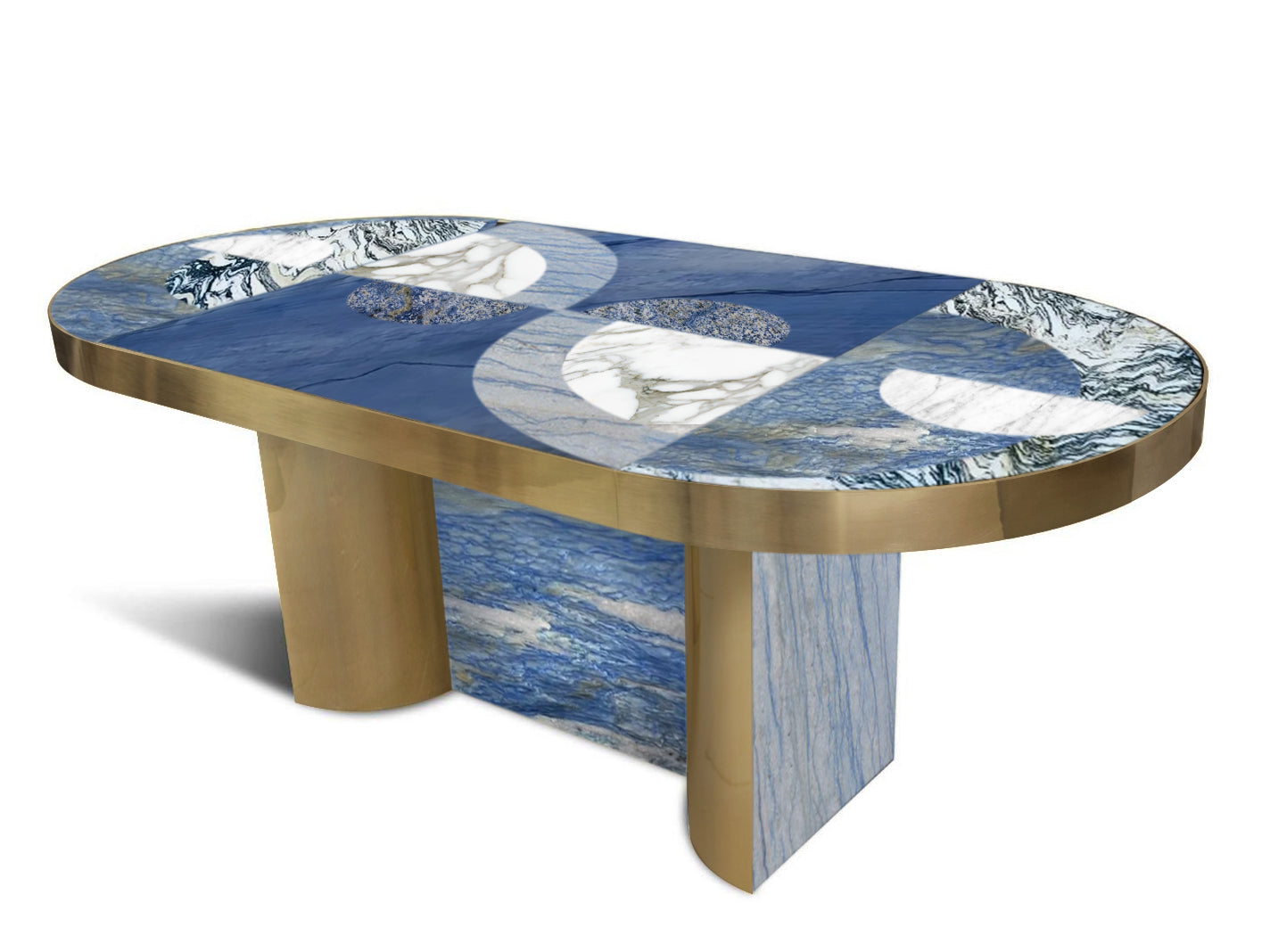HALF MOON DINING TABLEAZUL – Bohinc Studio